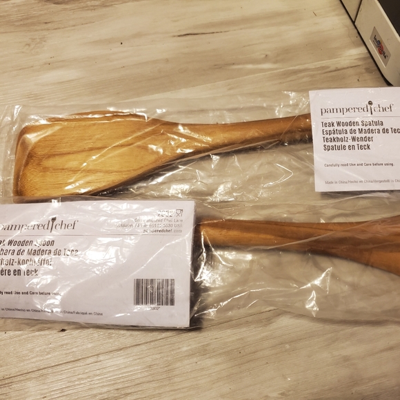 Pampered Chef | Kitchen | Teak Wooden Spoon Spatula | Poshmark